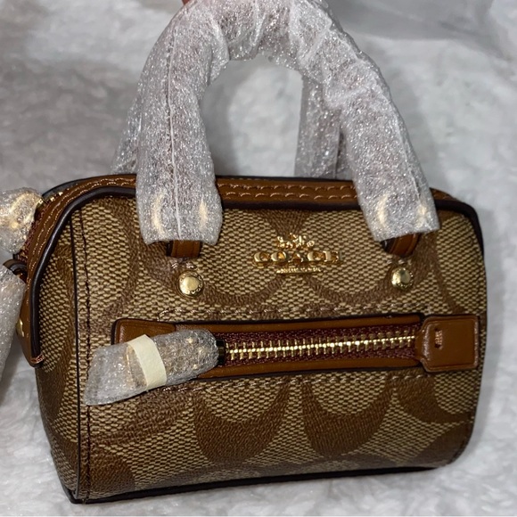 Coach | Accessories | Coach Mini Rowan Satchel Bag Charm In Signature ...